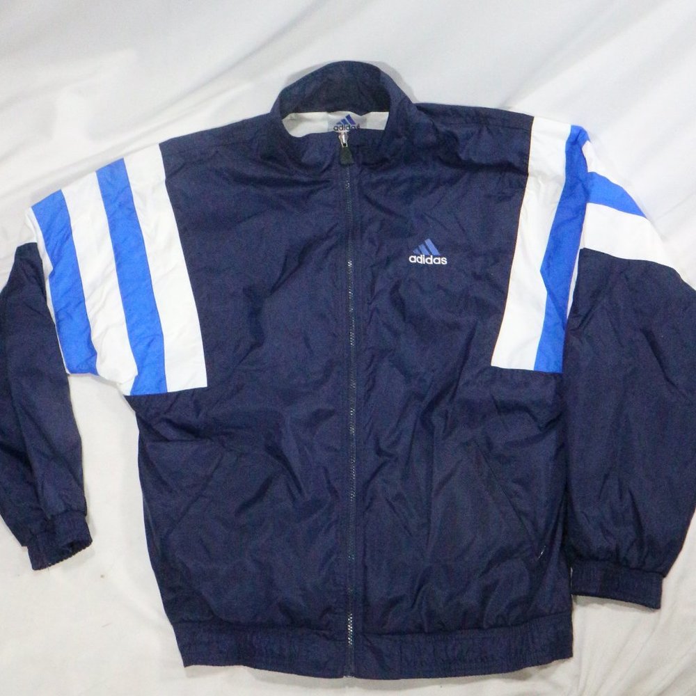 Adidas 3 Stripes Colorblock Track Jacket Vtg - Gem